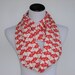 Valentine's Day Scarf Red White Scarf Hearts Infinity - Etsy
