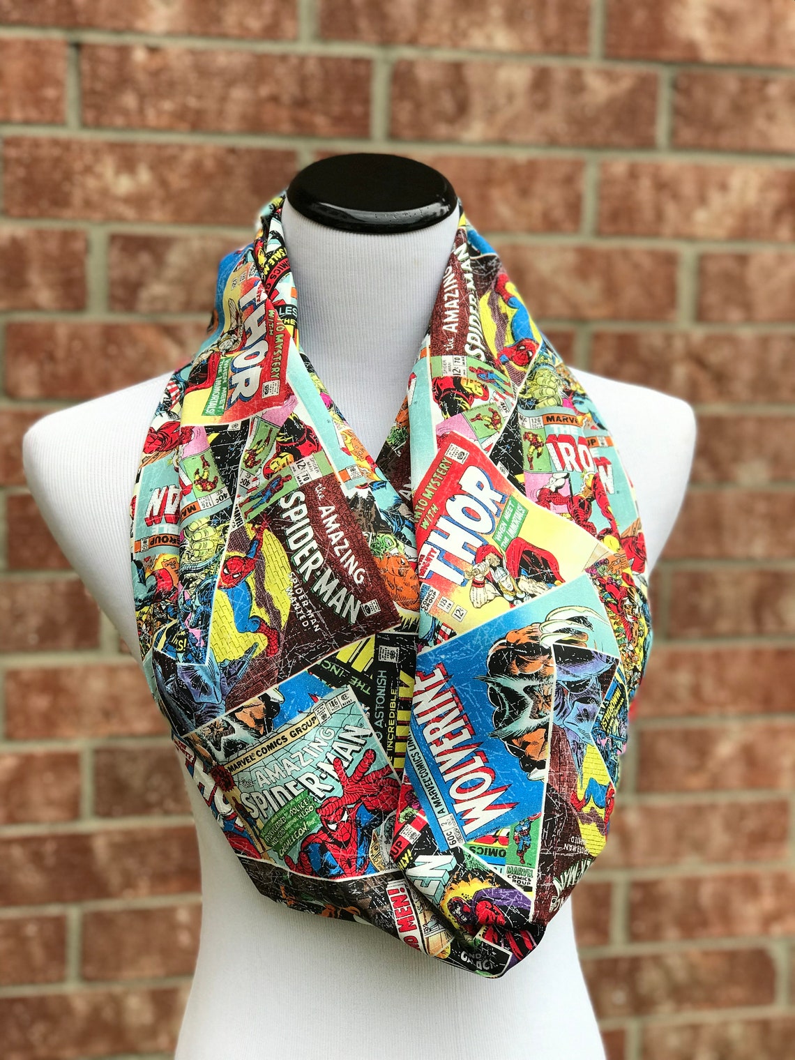 Marvel Scarf Comics Scarf Infinity Scarf for Comics Lovers | Etsy