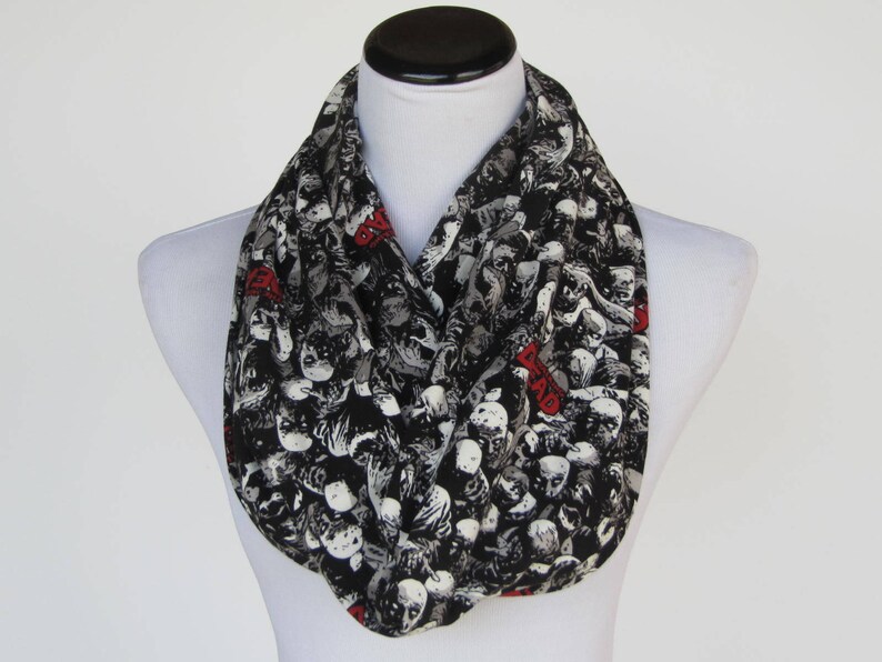 Walking Dead Scarf Zombies Scarf Halloween Scarf Black | Etsy