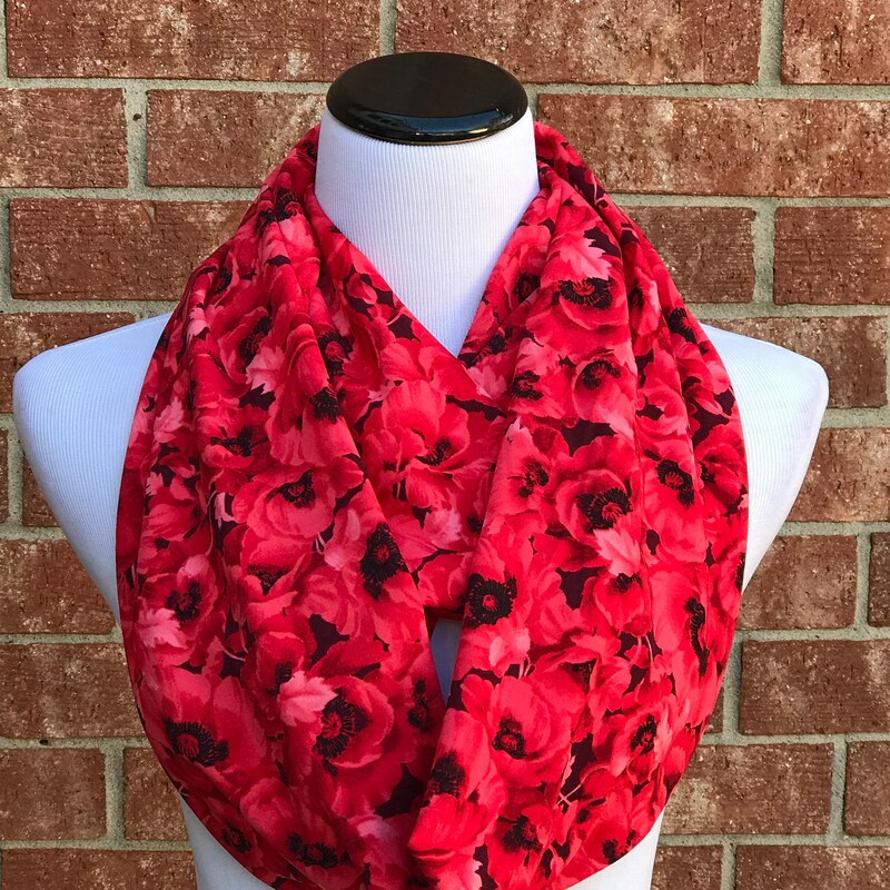Infinity Poppy Scarf - Etsy UK