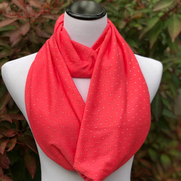 Coral Infinity Scarf - Etsy