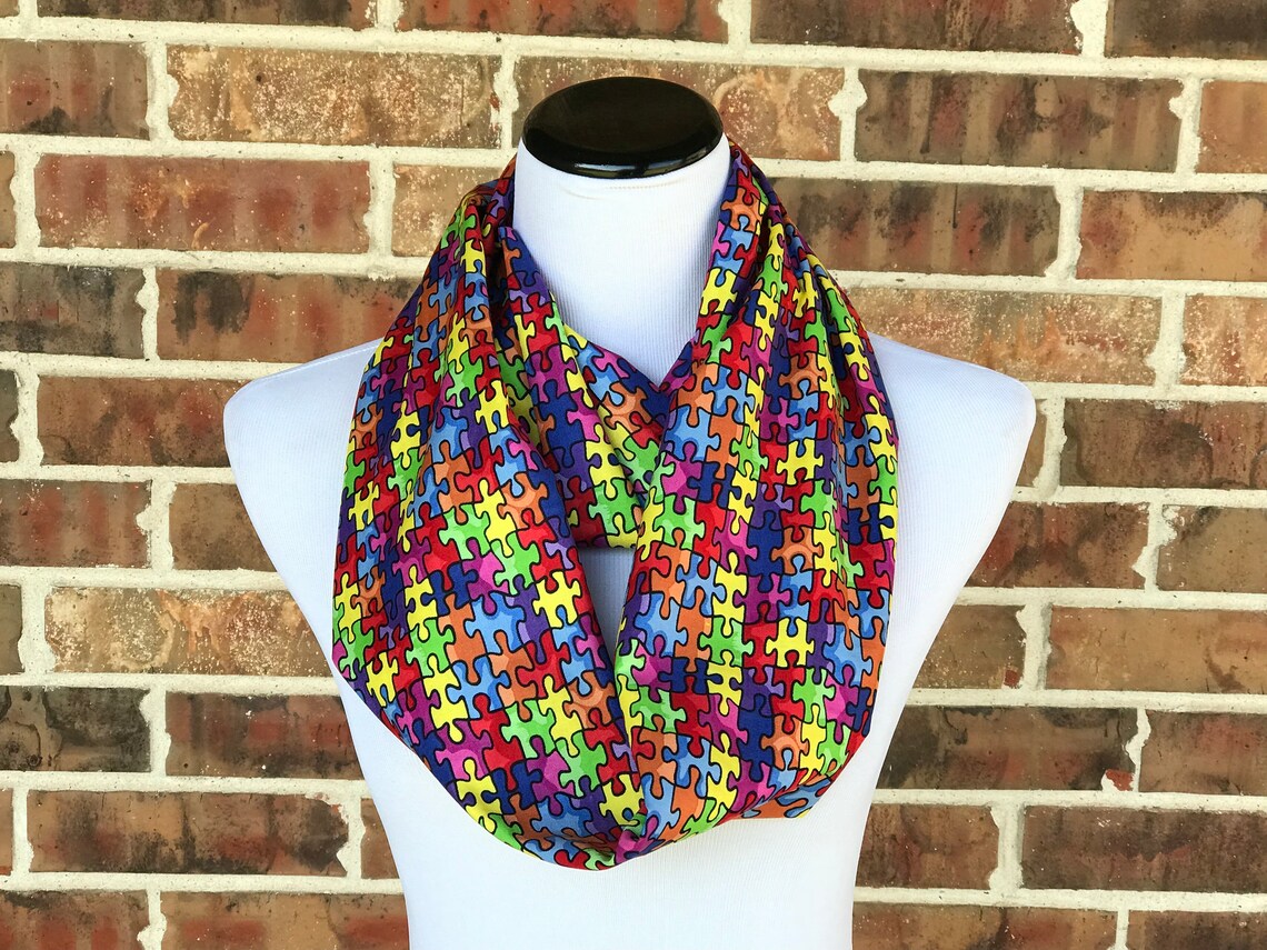 Autism Awareness Scarf Infinity Scarf Autism Scarf for Child & Mom ...