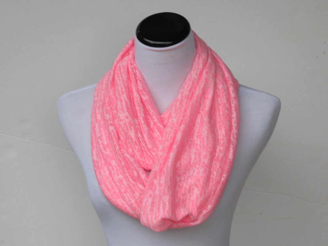 Pink Scarf Super Soft Infinity Scarf Spring Scarf Burnout - Etsy