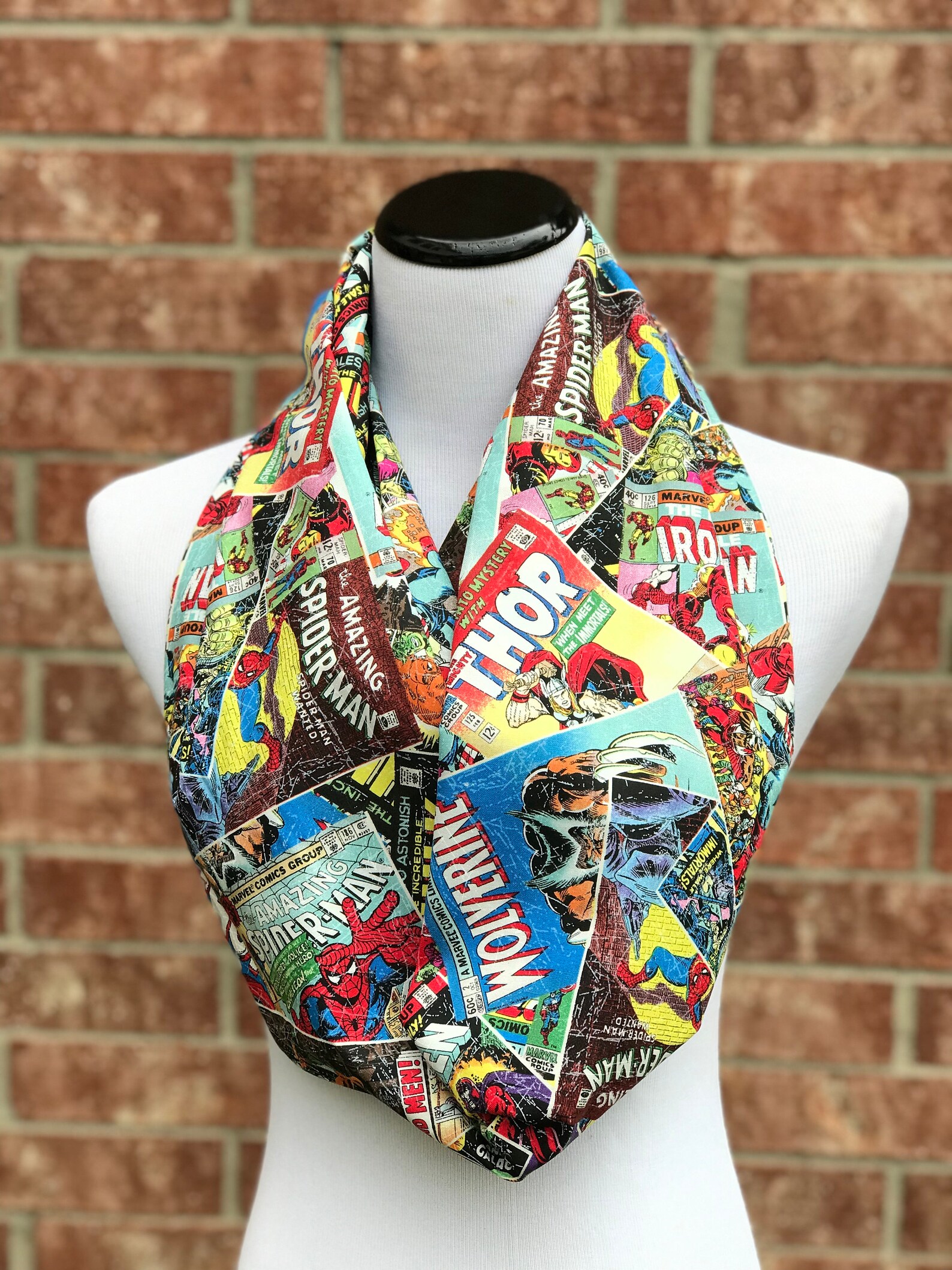 Marvel Scarf Comics Scarf Infinity Scarf for Comics Lovers | Etsy