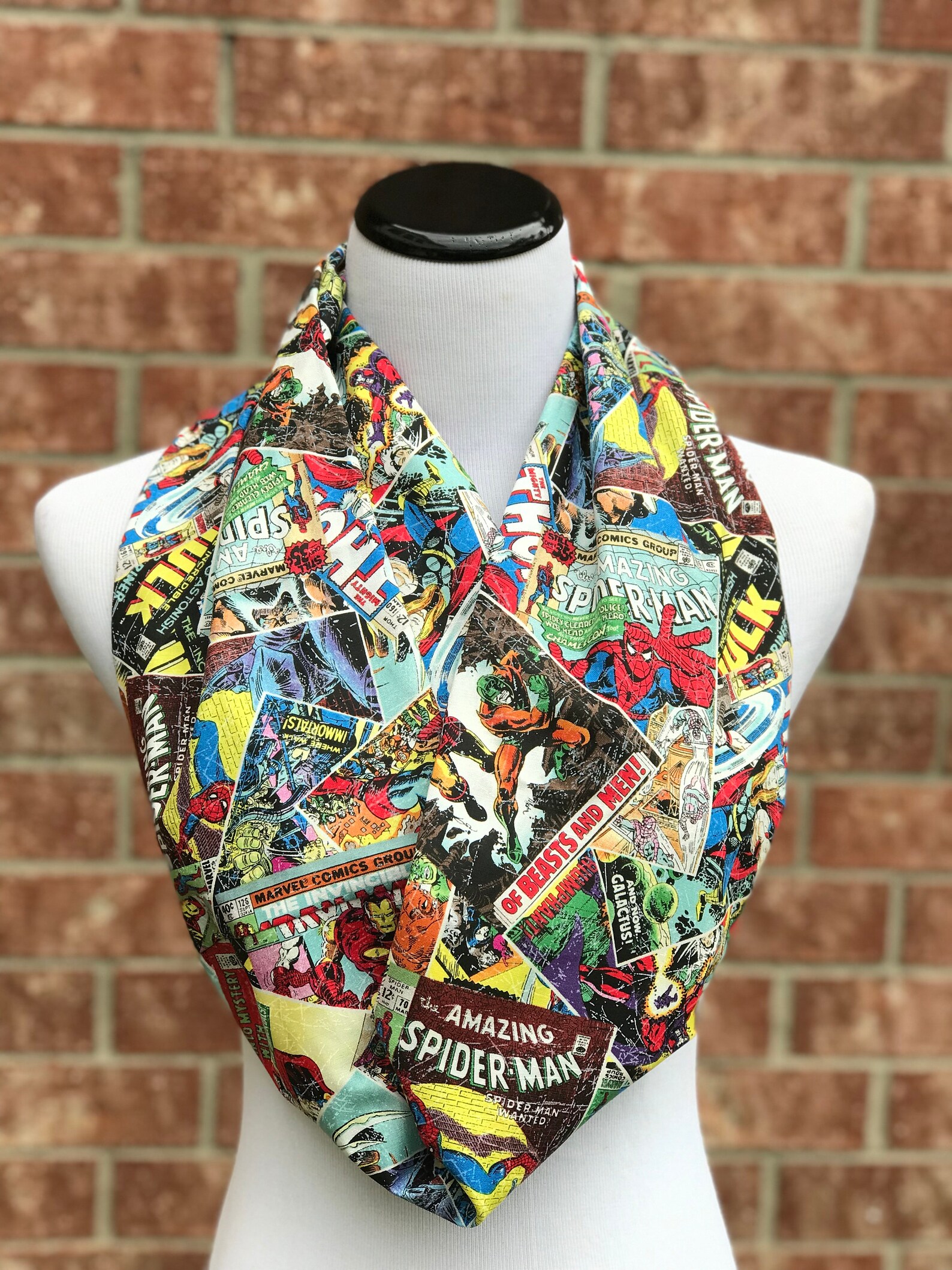 Marvel Scarf Comics Scarf Infinity Scarf for Comics Lovers | Etsy
