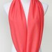 Living Coral Color Bright Coral Scarf Pink Coral Golden Dots Scarf ...