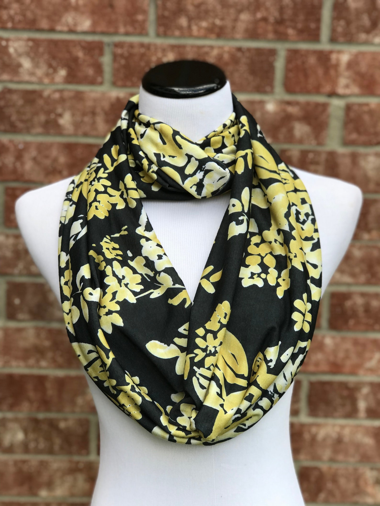 Yellow Rose Floral Scarf Mustard Roses Scarf Infinity Scarf Forest ...