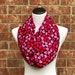 Hearts Scarf Valentine's Day Scarf Infinity Scarf Red Pink Fuchsia ...
