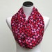 Hearts Scarf Valentine's Day Scarf Infinity Scarf Red Pink Fuchsia ...