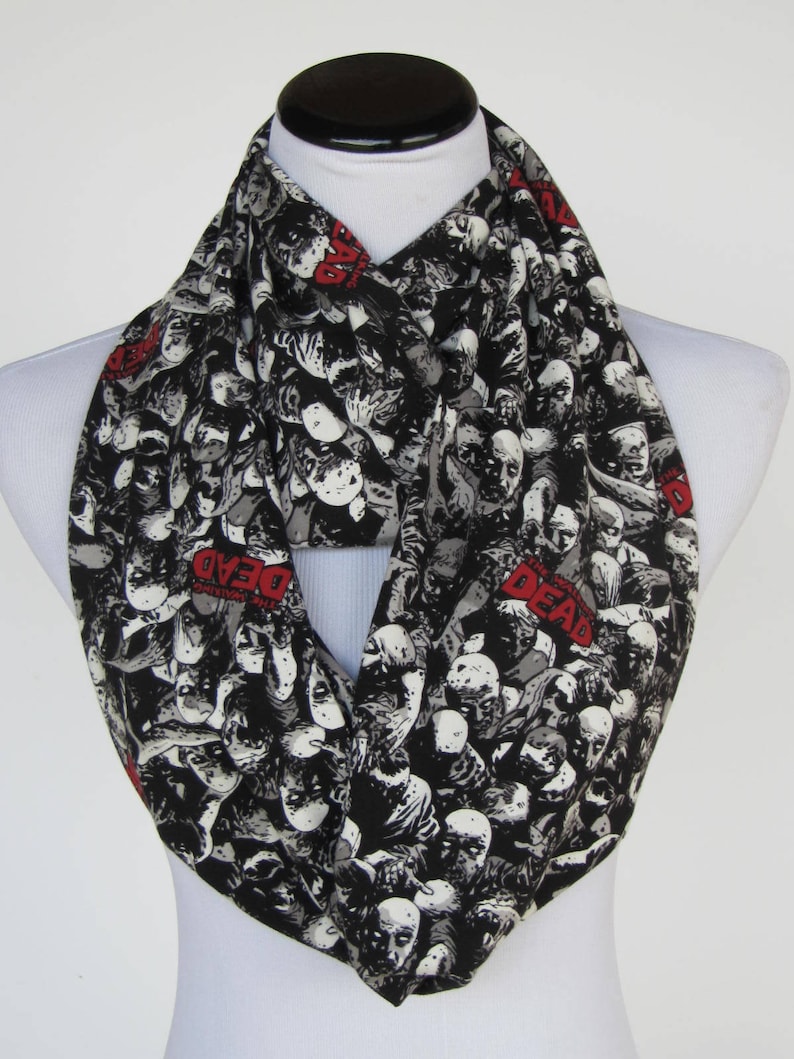 Walking Dead Scarf Zombies Scarf Halloween Scarf Black - Etsy