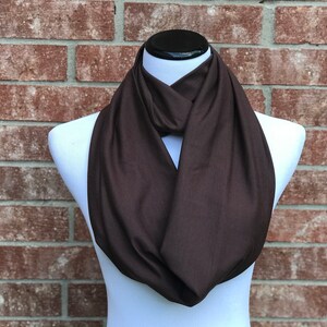Brown Scarf Chocolate Brown Infinity Scarf Loop Scarf Circle Scarf Soft ...