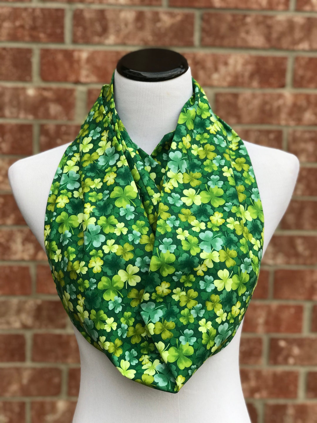 St Patrick's Day Scarf Lucky Irish Scarf Shamrock Scarf Clover Scarf ...