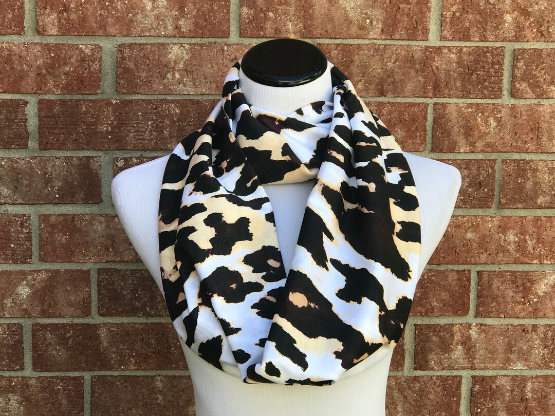 Infinity Scarf Brown Scarf Tiger Print Scarf Wild Animal Scarf - Etsy
