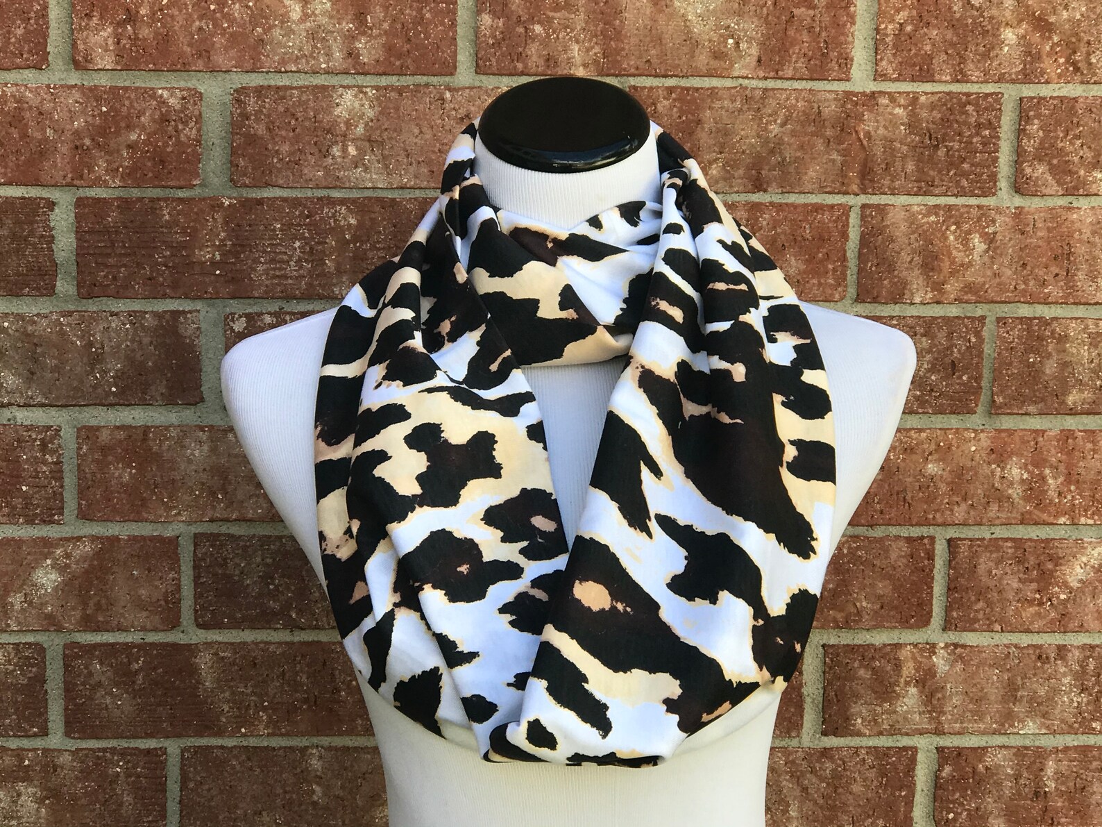 Infinity Scarf Brown Scarf Tiger Print Scarf Wild Animal scarf | Etsy
