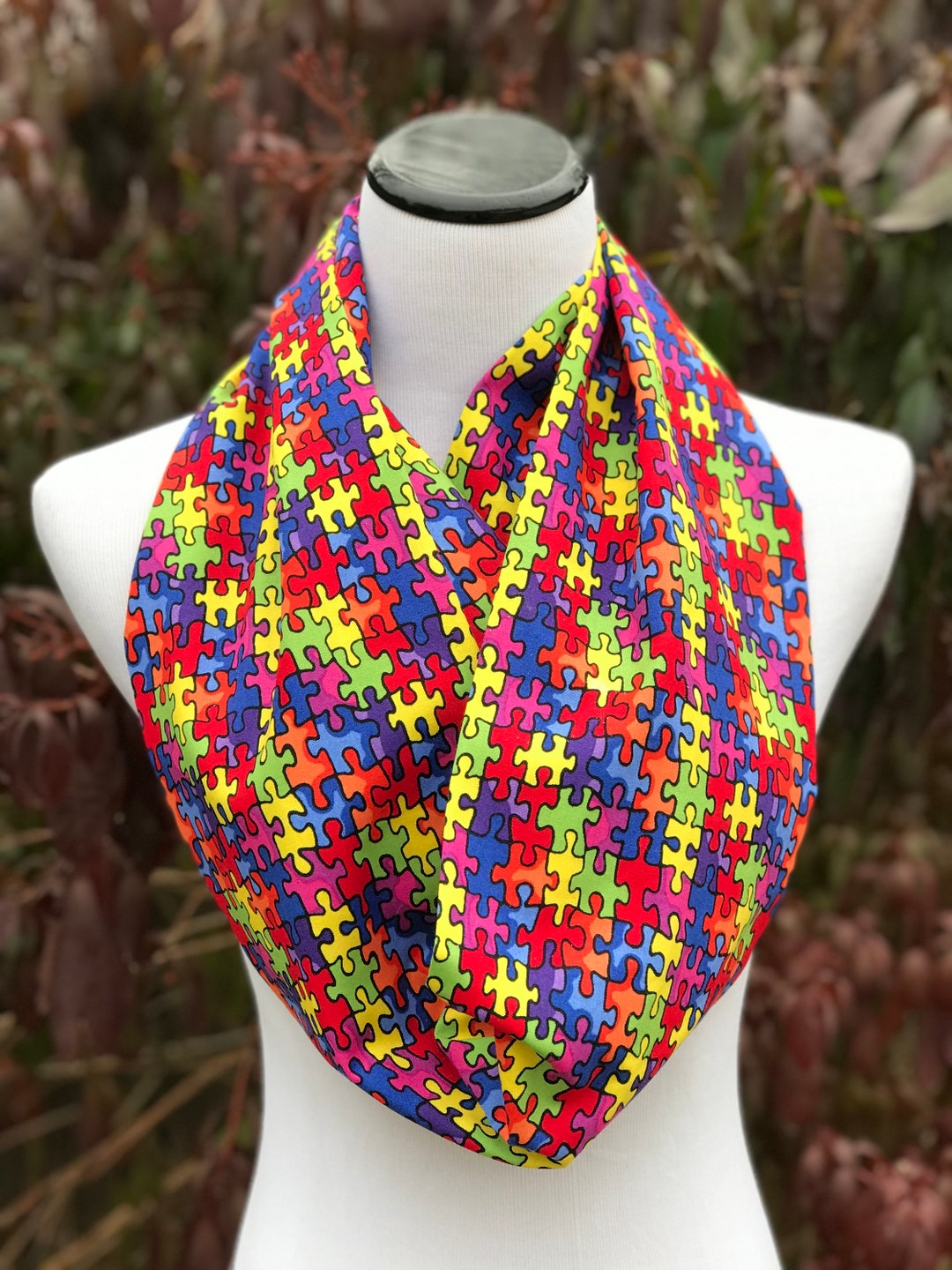 Autism Awareness Scarf Infinity Scarf Autism Scarf for Child & Mom ...