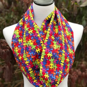 Autism Awareness Scarf Infinity Scarf Autism Scarf for Child & Mom ...