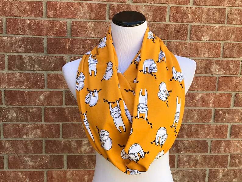 Sloth Scarf Infinity Scarf for Sloth Lovers Loop Scarf Circle - Etsy