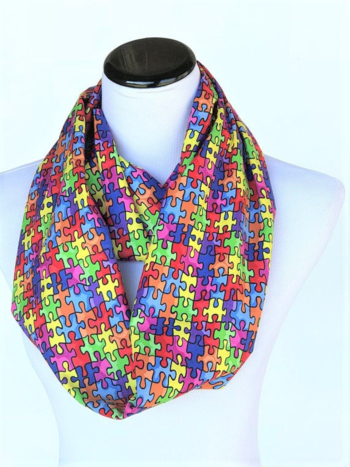 Autism Awareness Scarf Infinity Scarf Autism Scarf for Child & Mom ...