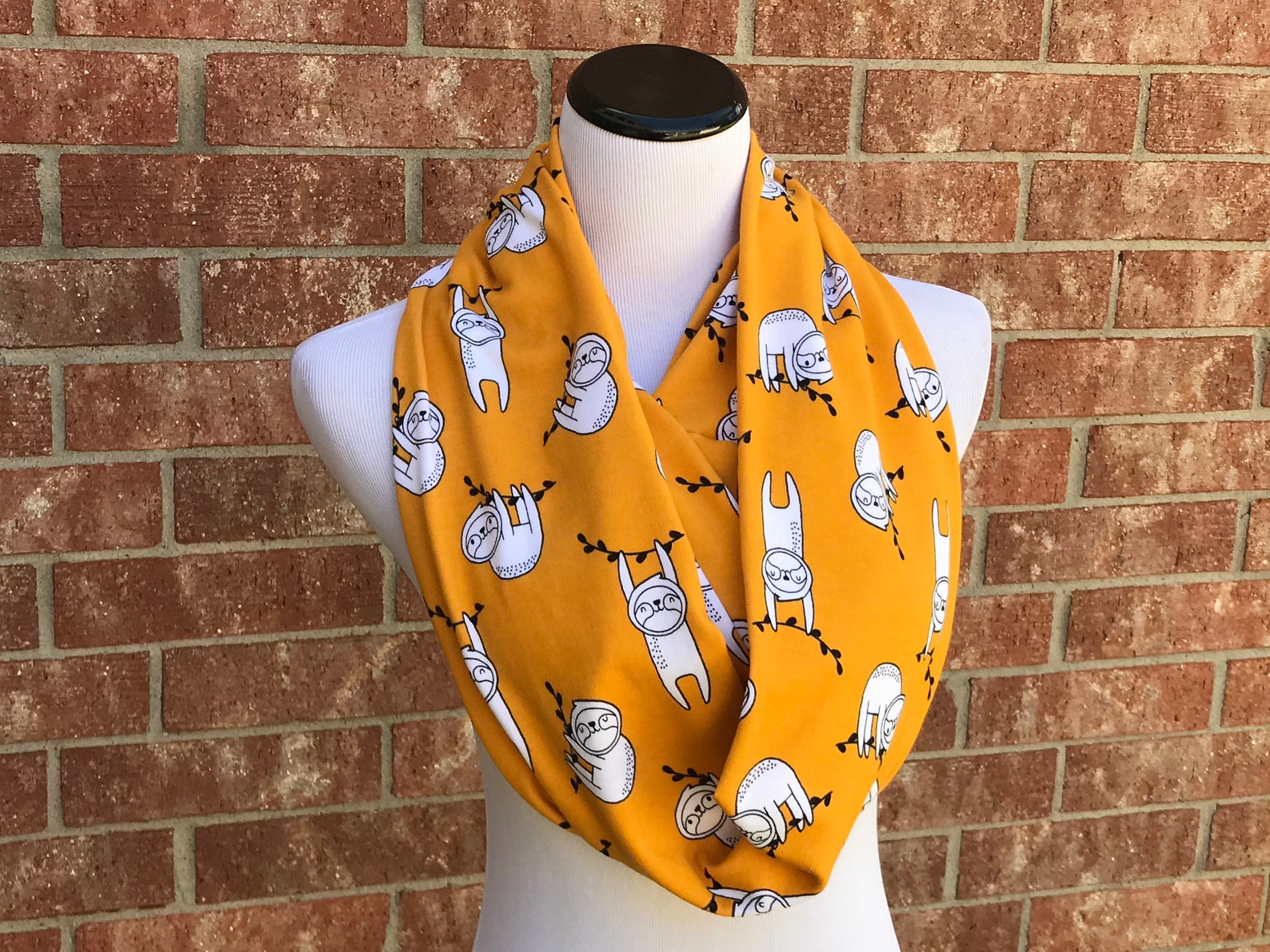 Sloth Scarf Infinity Scarf for Sloth Lovers Loop Scarf Circle | Etsy