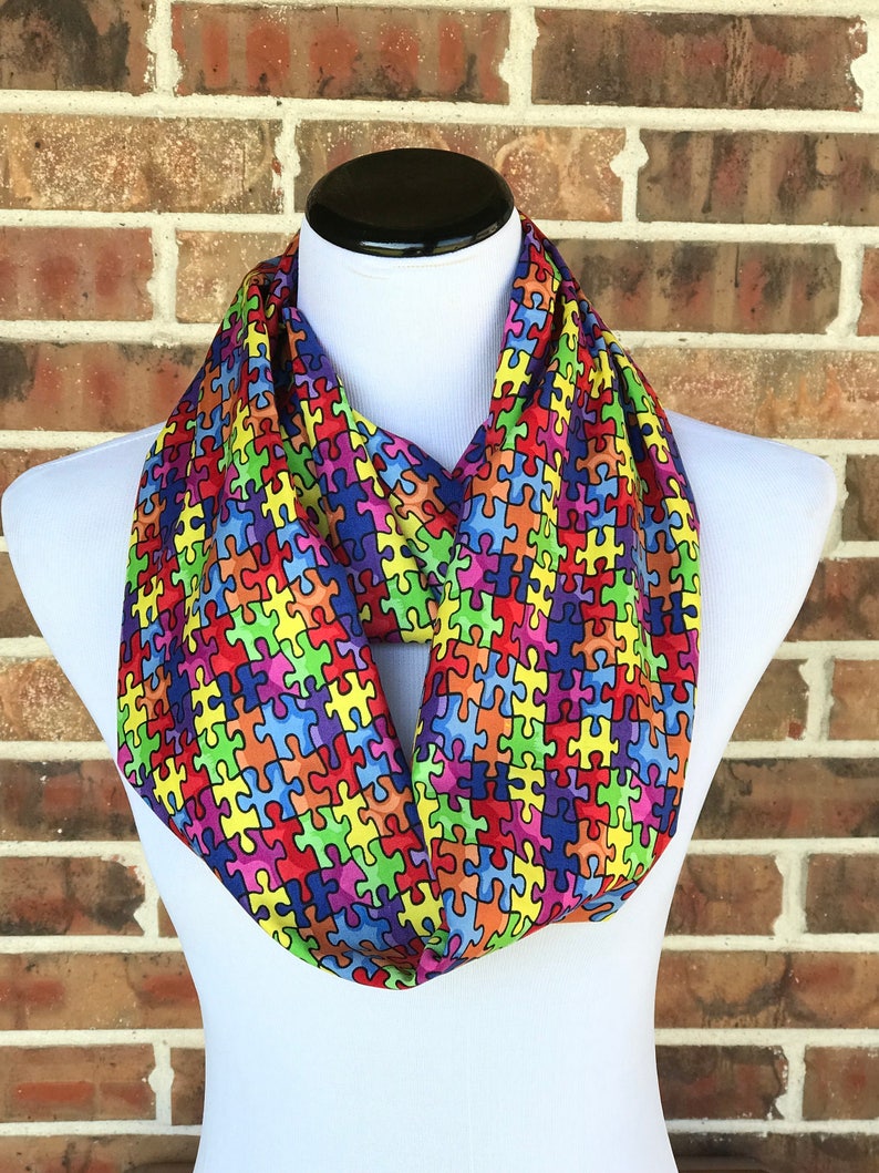 Autism Awareness Scarf Infinity Scarf Autism Scarf for Child & Mom ...