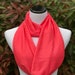 Living Coral Color Bright Coral Scarf Pink Coral Golden Dots Scarf ...