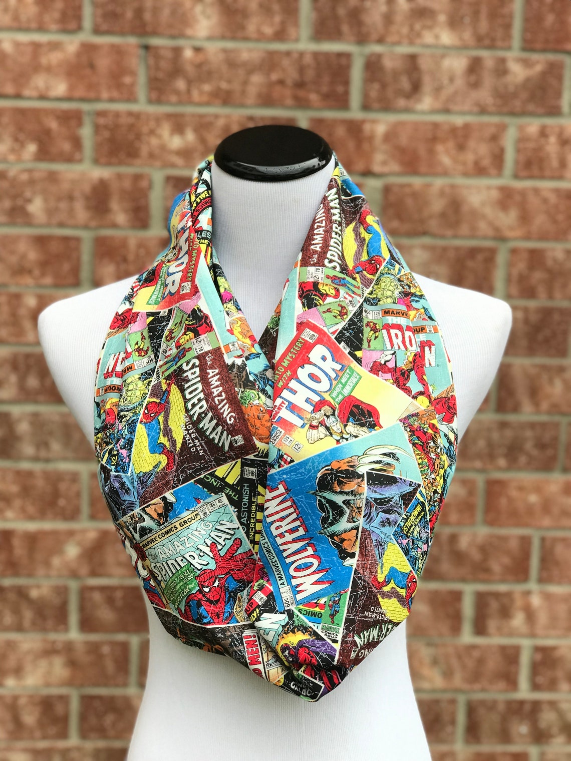 Marvel Scarf Comics Scarf Infinity Scarf for Comics Lovers | Etsy