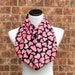 Hearts Scarf Valentine's Day Scarf Infinity Scarf Pink Fuchsia Black ...