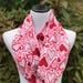 Valentine's Day Scarf Red White Scarf Hearts Infinity Scarf Hearts ...