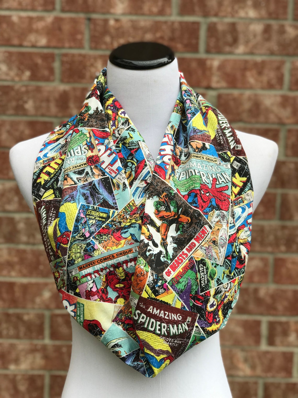 Marvel Scarf Comics Scarf Infinity Scarf for Comics Lovers | Etsy