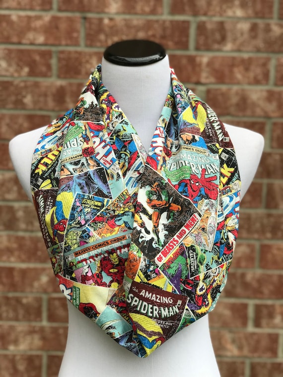 Marvel Scarf Comics Scarf Infinity Scarf for Comics Lovers | Etsy