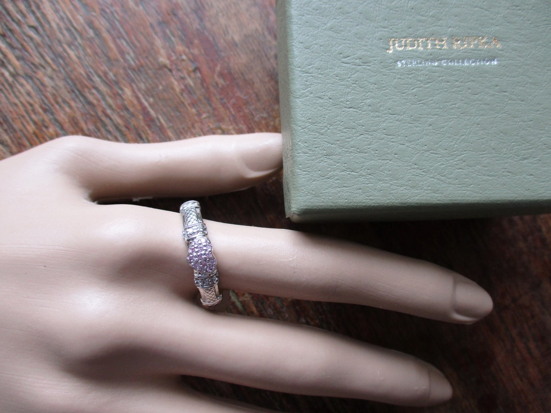 Retired Judith Ripka Pink Heart Ring 925 Size 11 Signed Designer - Etsy