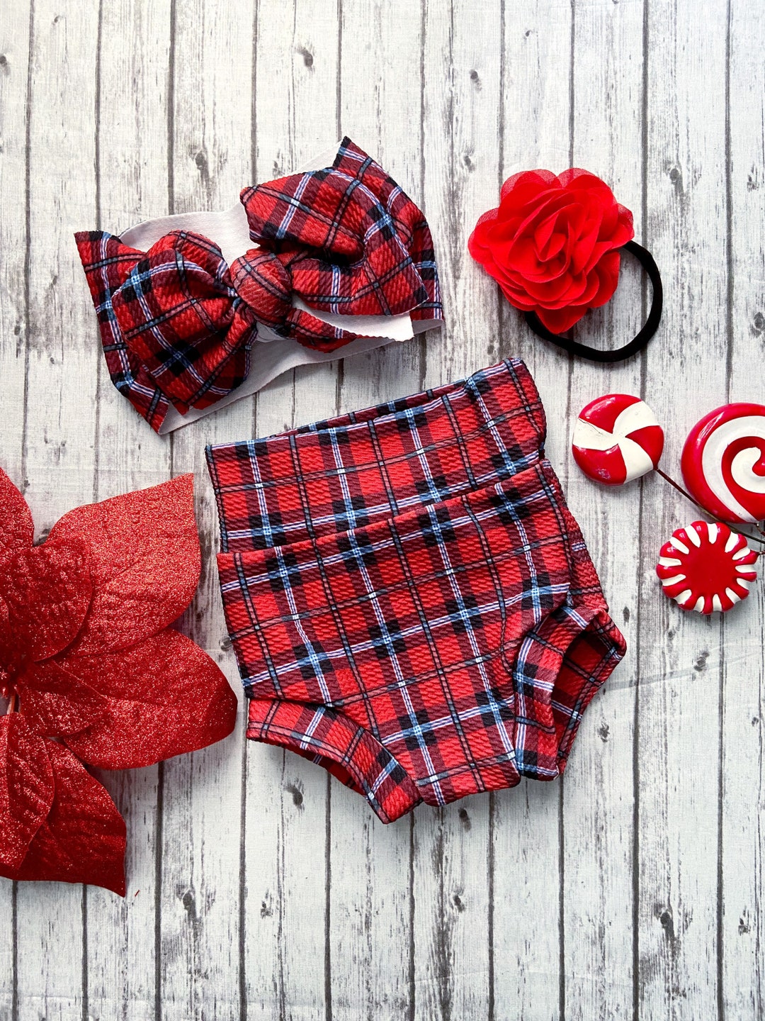 Christmas Baby Bloomers, Plaid Baby Bloomers, Baby Bloomers and ...