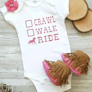 Cowboy or Cowgirl Baby Outfit, Crawl Walk Ride, Baby Moccasin Boots ...