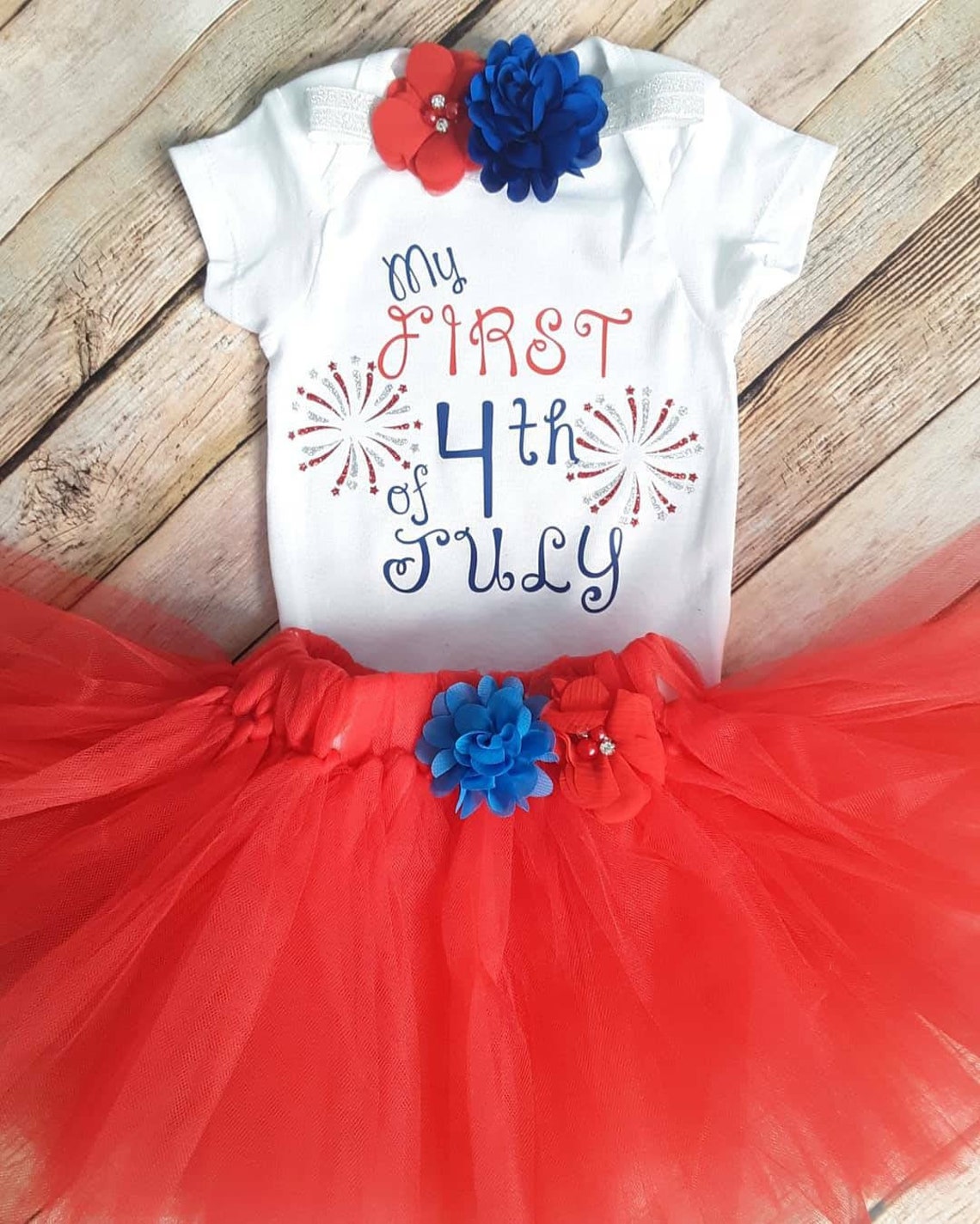 Baby Girl Fourth of July Outfit Baby's First Fourth of | Etsy