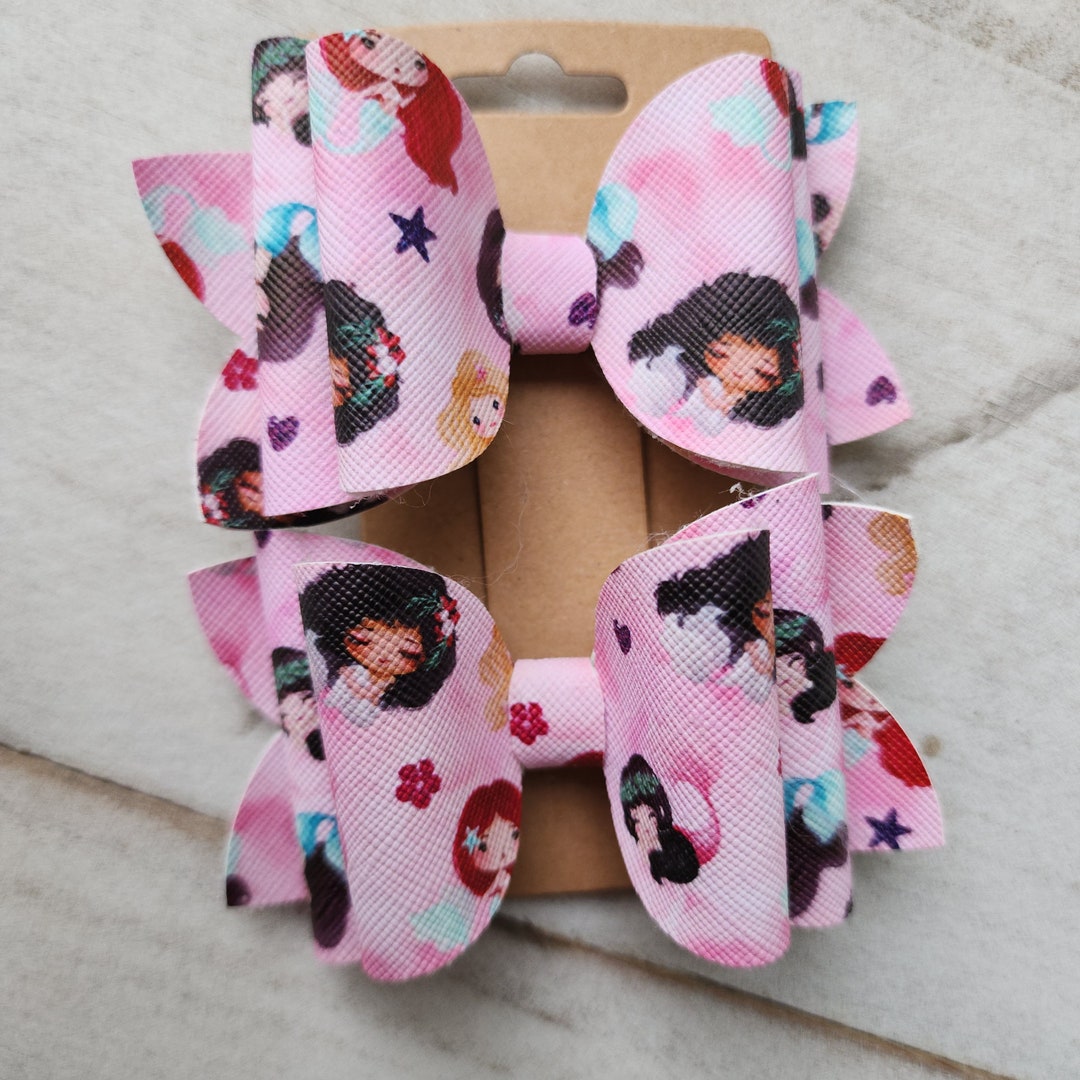 Pink Princesses Pigtail Bow - Etsy