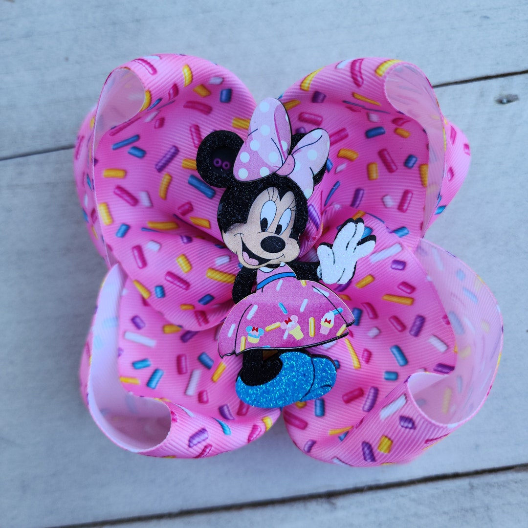 Confetti Minnie Mouse Boutique Bow - Etsy