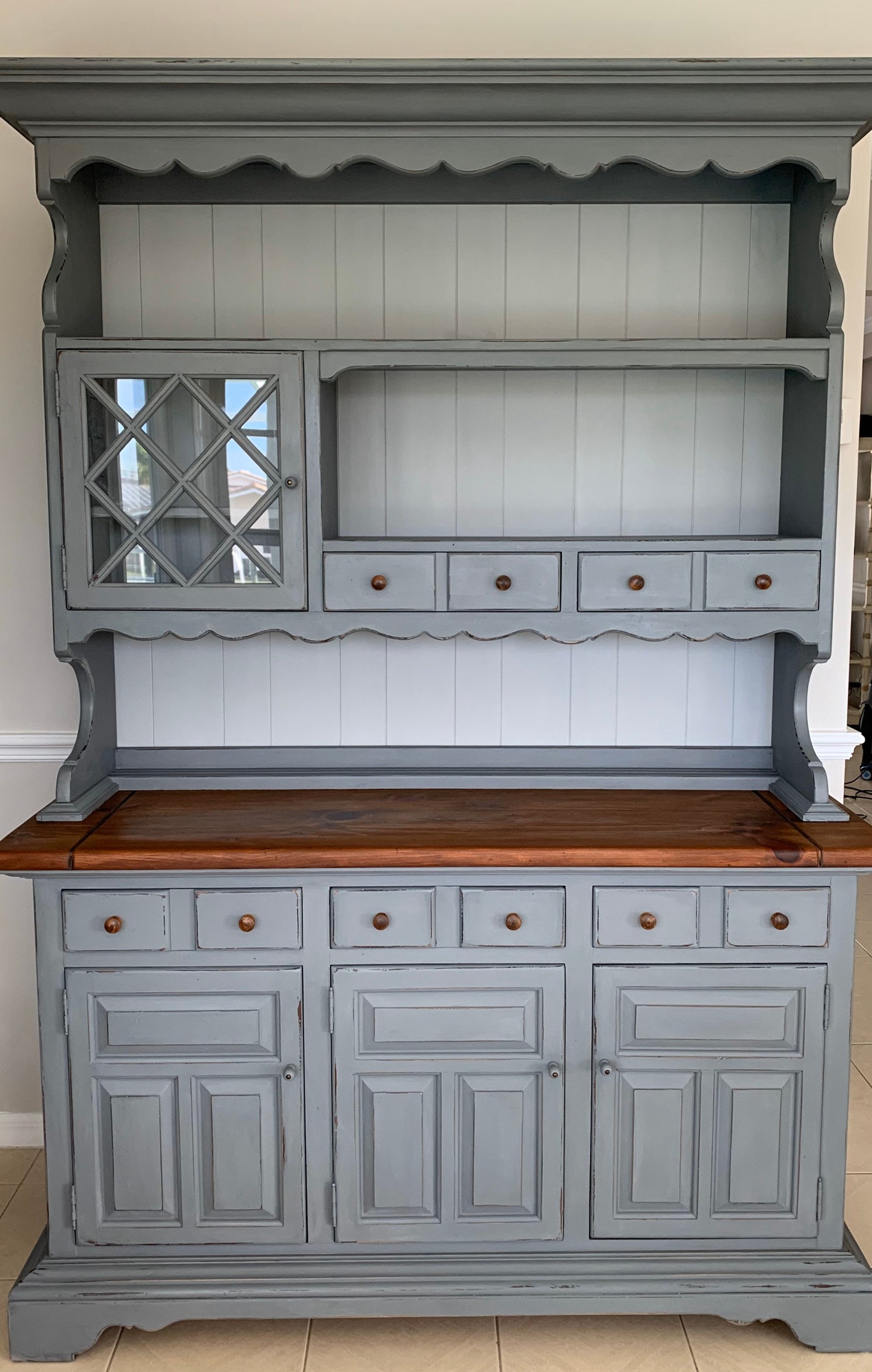 Farmhouse/country/cottage/rustic Kitchen Hutch/kitchen Cabinet/storage ...