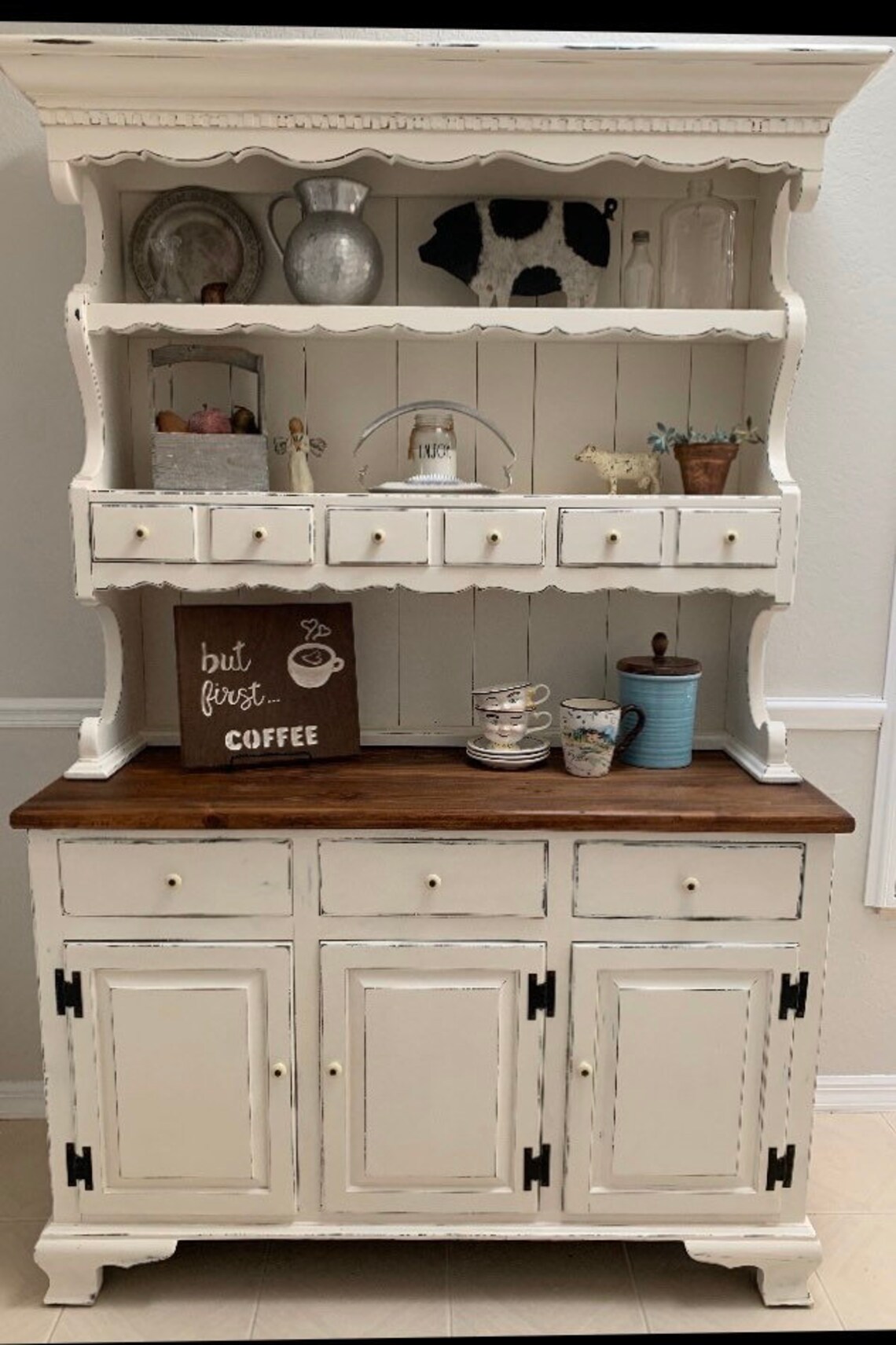 Farmhouse Hutch/kitchen Hutch/rustic Hutch/country Hutch/kitchen ...