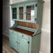 Farmhouse Hutch Buffet/vintage Hutch/blue Hutch/teal Hutch/french ...