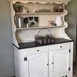 Hutch/farmhouse/kitchen Hutch/hutch and Buffet/cottage/rustic/kitchen ...