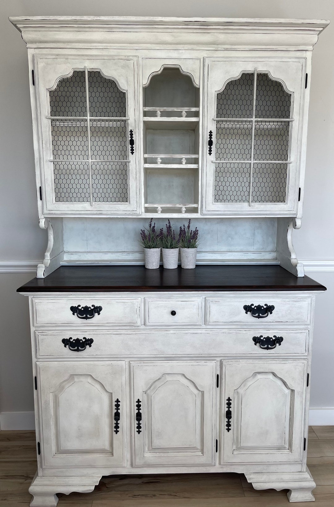 Farmhouse Hutch vintage Hutch buffet With Hutch white Hutch Cabinet china Cabinet modern Farmhouse Etsy
