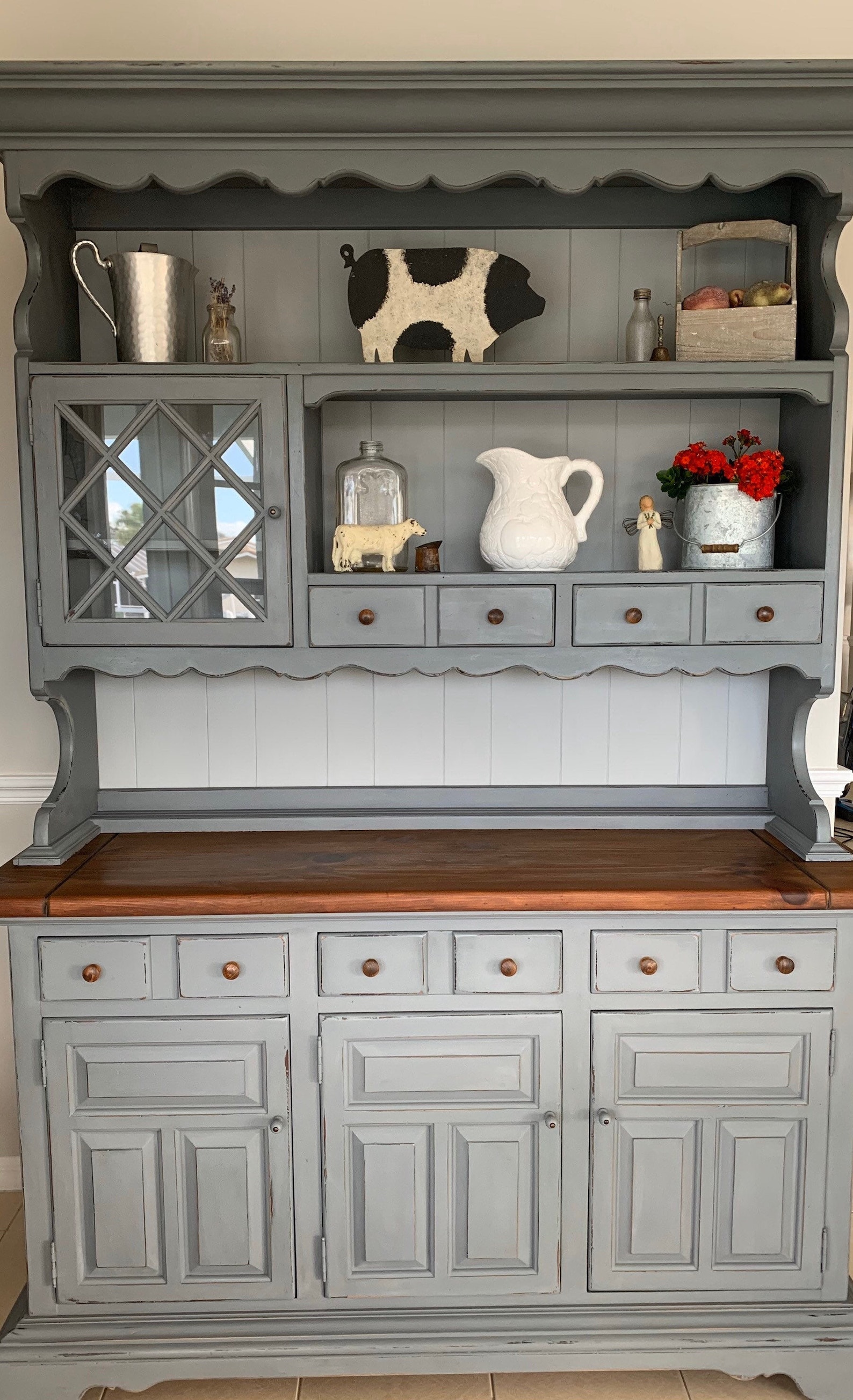 Farmhouse/country/cottage/rustic Kitchen Hutch/kitchen Cabinet/storage ...
