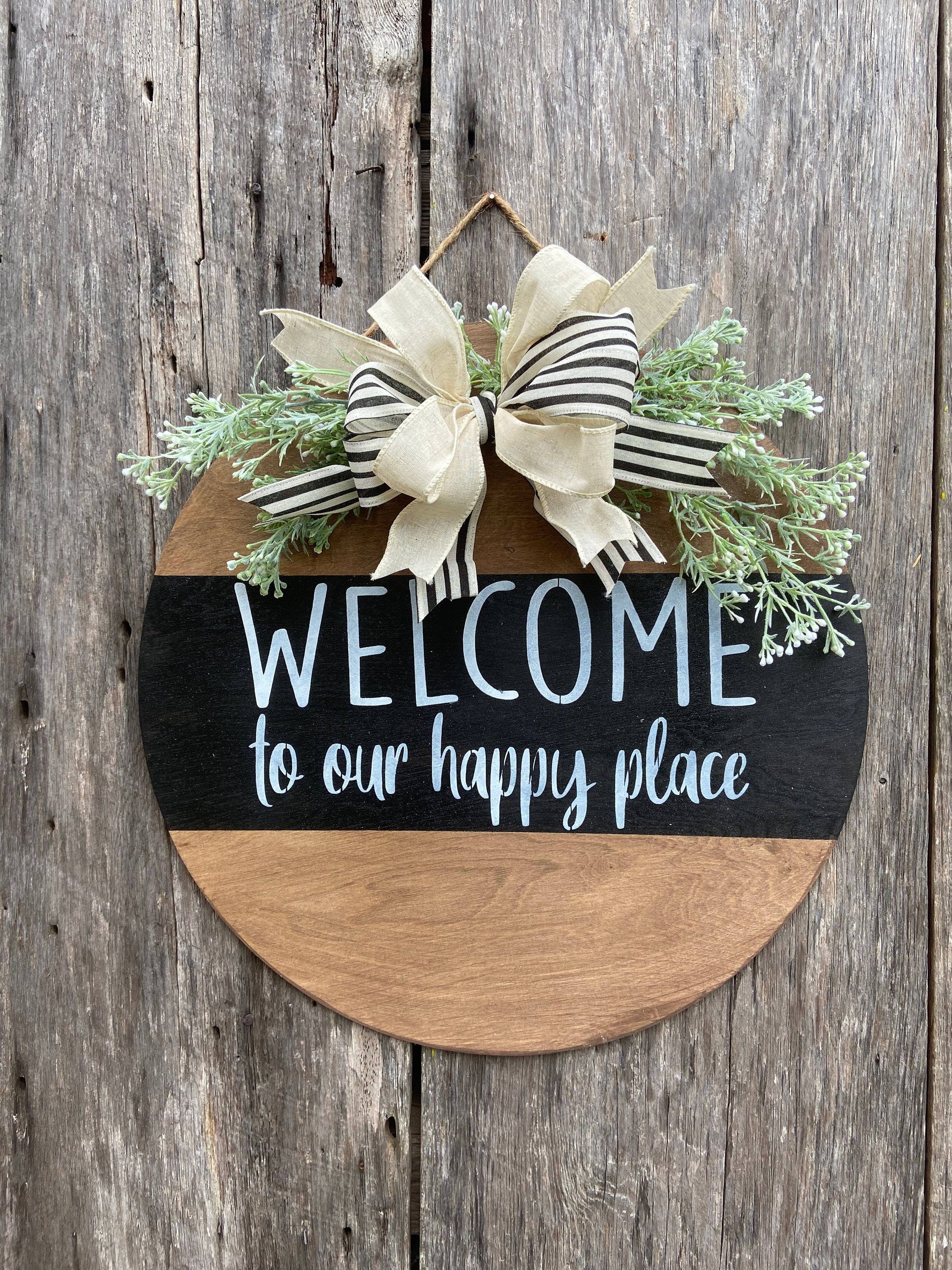 Door Hangers home wreath home decor wedding Door Hanger Welcome to our ...