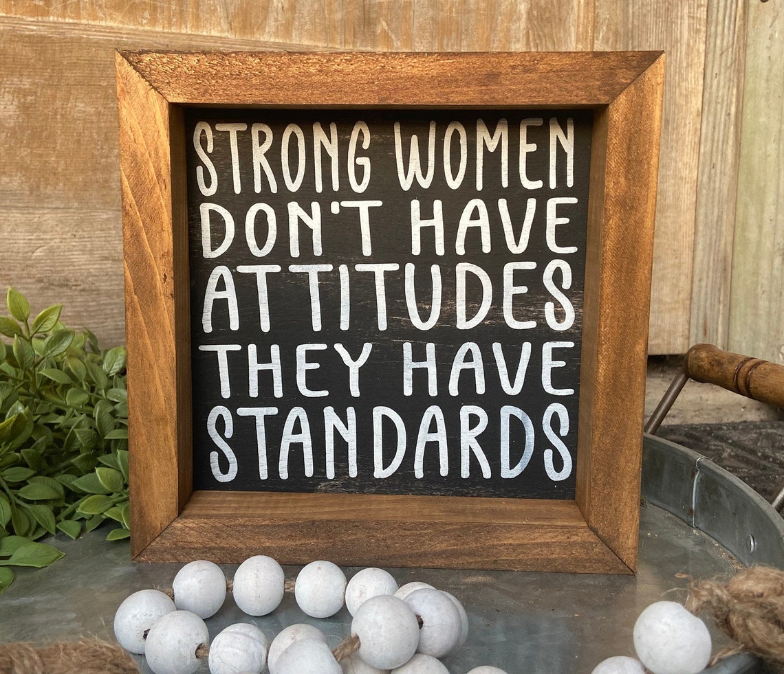 Strong Independent Women Sign / Standards Sign / Female Sign / | Etsy