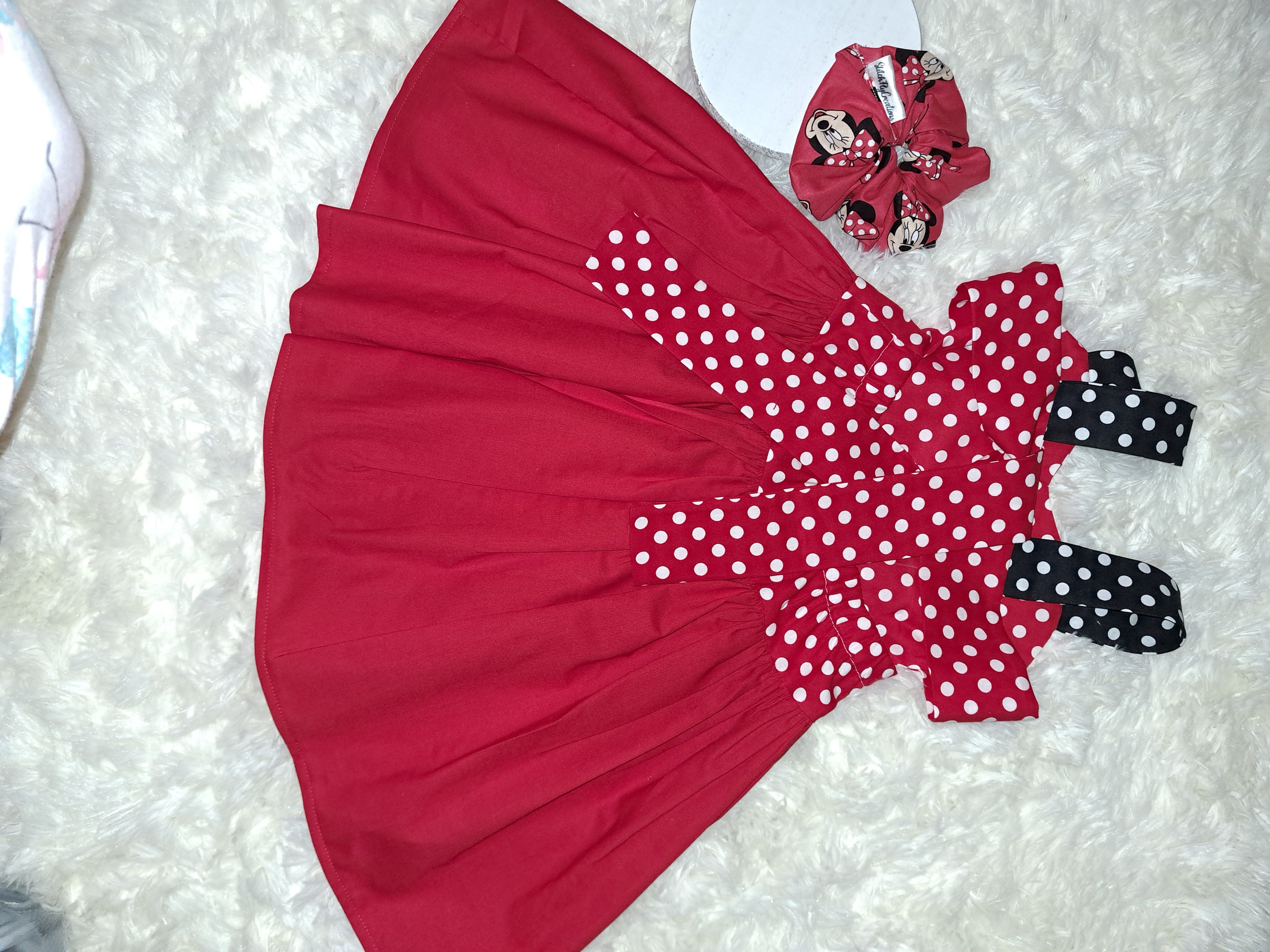 Minnie Mouse Dress, Girls Minnie Mouse Dres , Party Minnie Dress Red ...