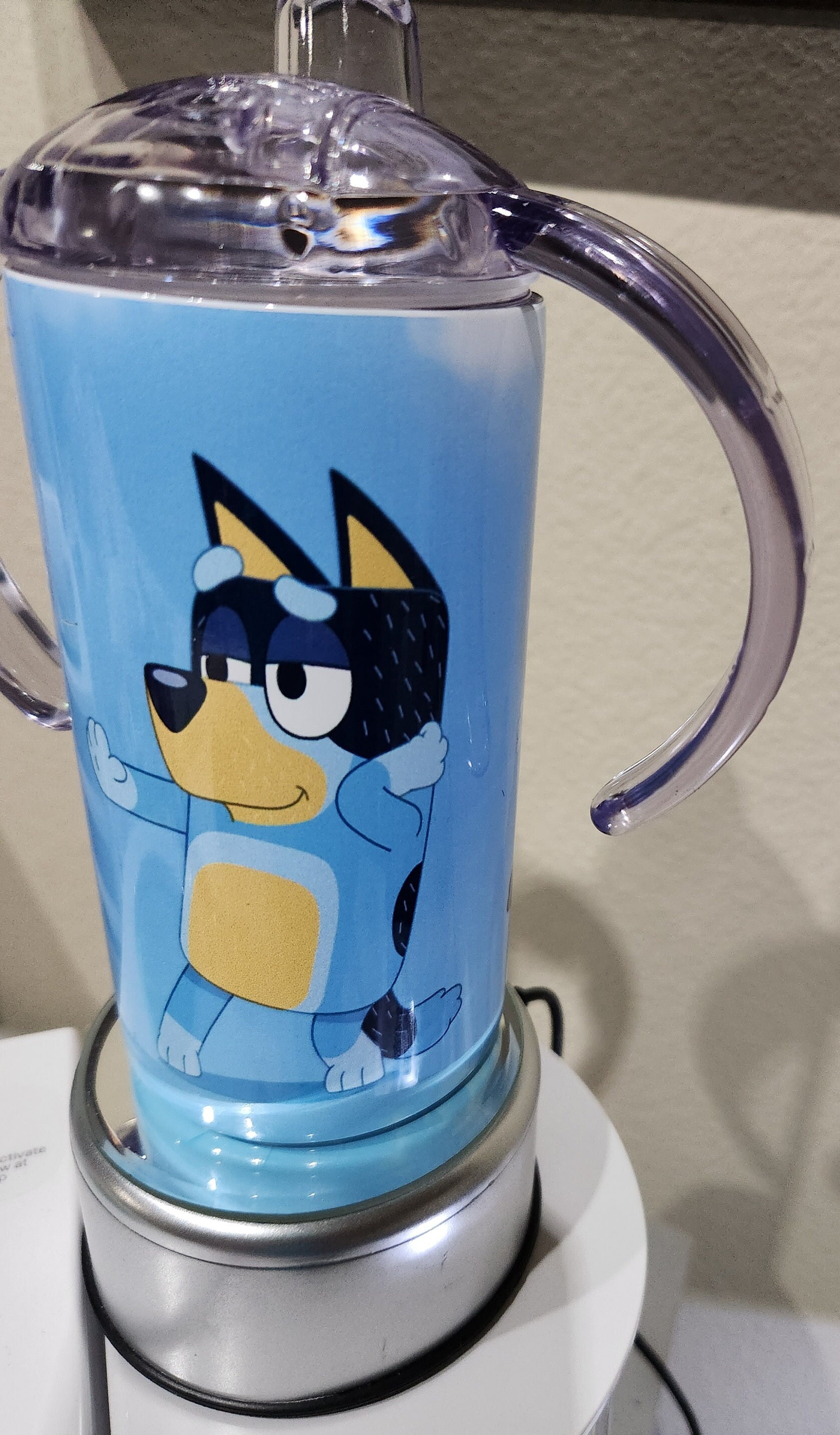 Blue Sippy Cup, Boys, Girls Sippy Blue Cup, Handmade Blue Sippy Cup ...