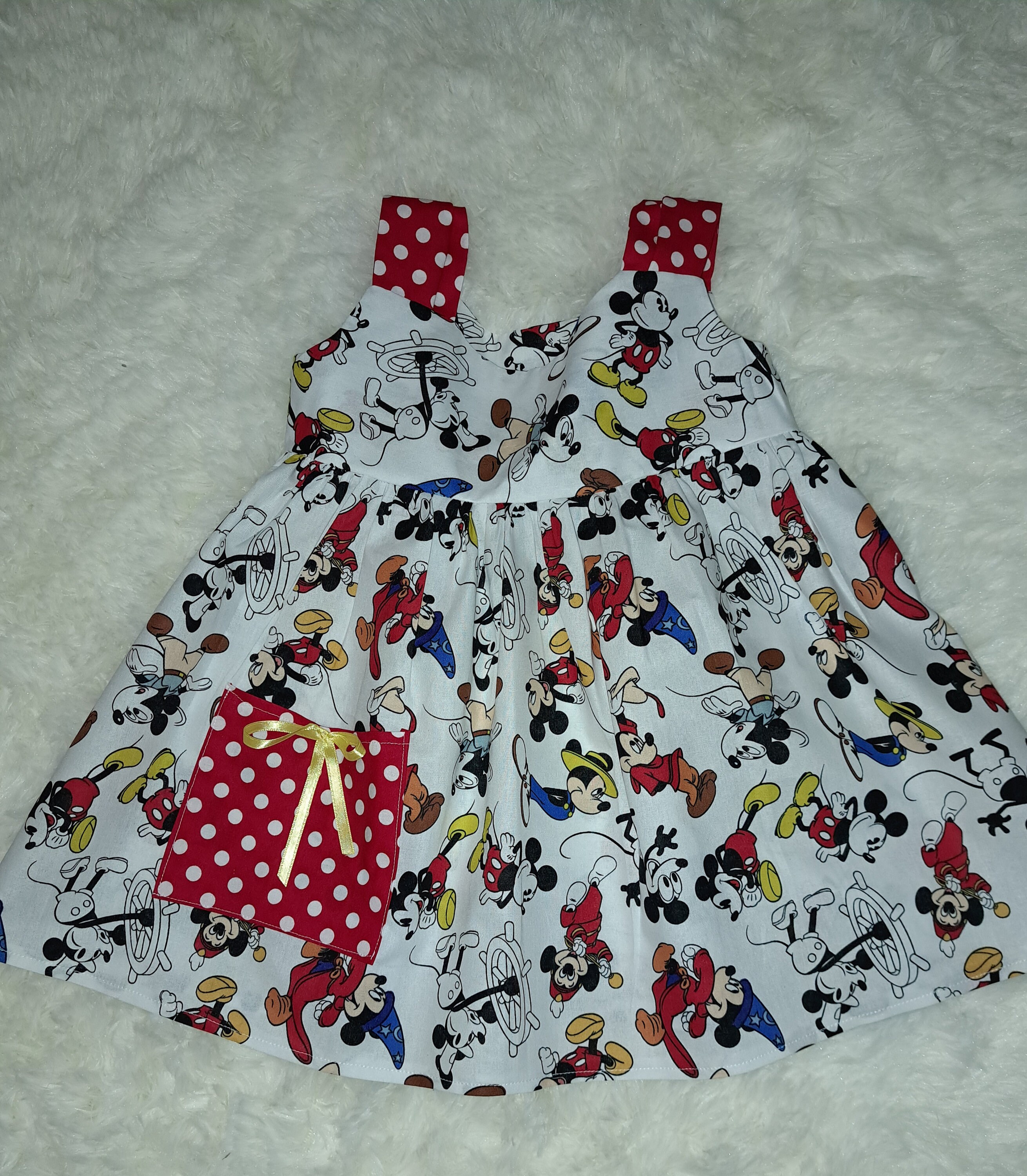 Minnie Mouse Girl Dress, Girl Causal Dress, Minnie Dress With Front ...