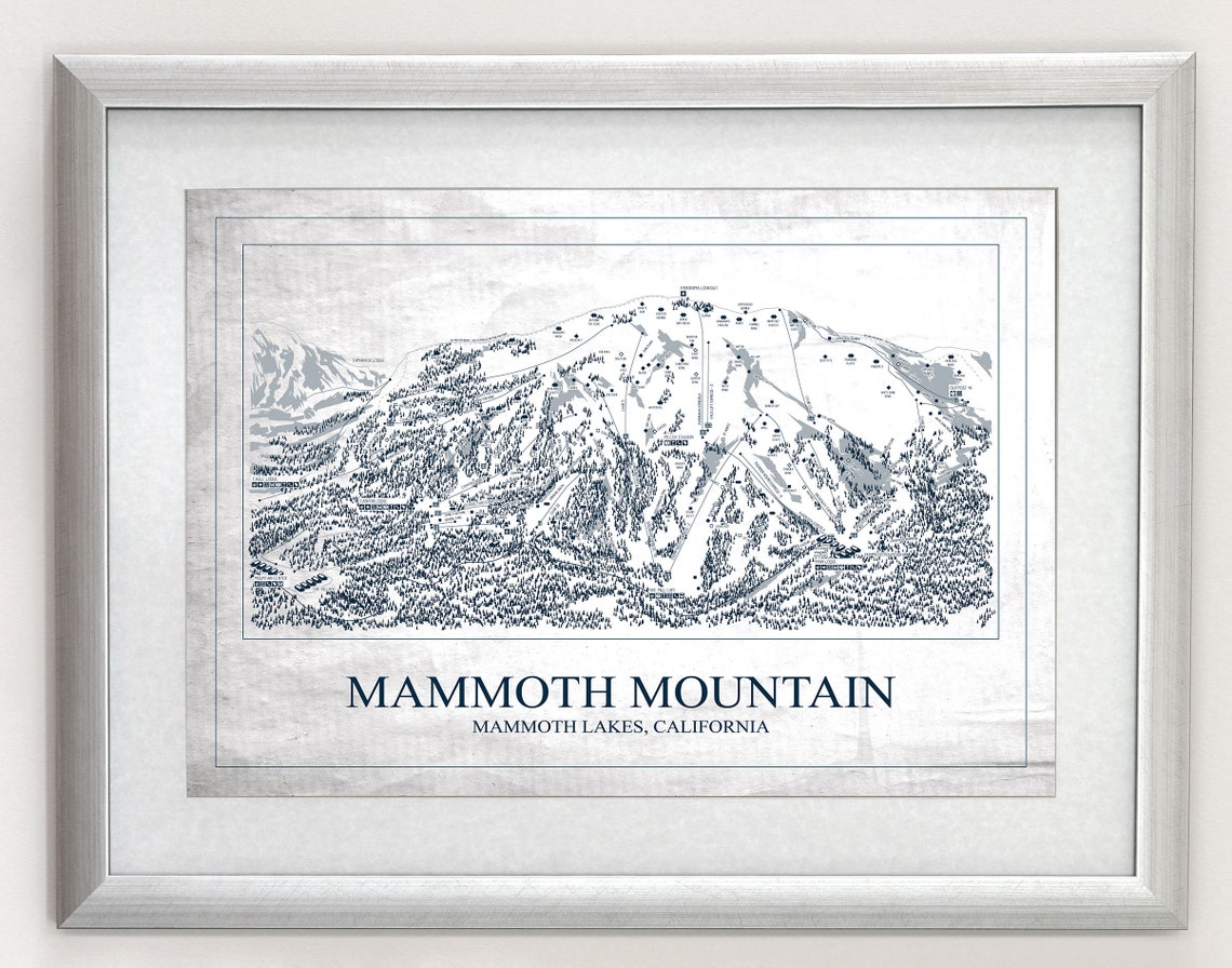 Mammoth Mountain Hand Drawn Trail Map - Etsy