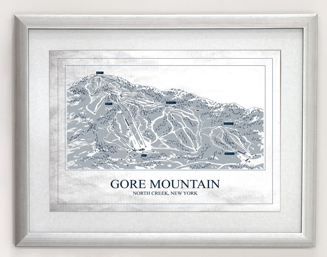 Gore Mountain Hand Drawn Trail Map - Etsy