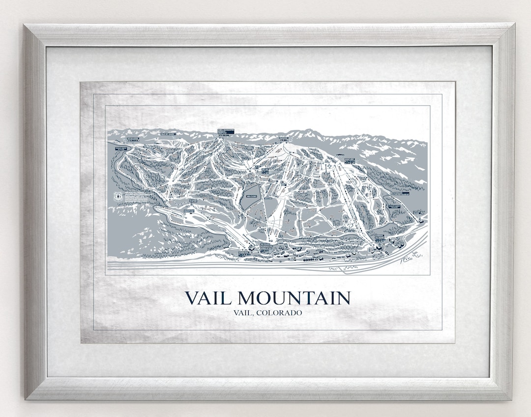 Vail Mountain Hand Drawn Trail Map - Etsy